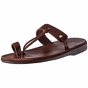 David - Leather Open Toe Sandal - Brown