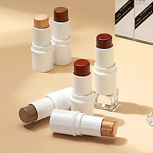 Yeweian Contour Stick, Face Concealer Stick, Bronzer Facial Repair 3D Wonder Stick Face Body Shading Stick Foundation Cream (03 Contour Stick)