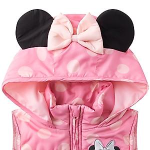 Disney Princess Minnie Mouse Frozen Elsa Anna Girls Long Sleeve Shirt, Vest and Legging Pants Set for Toddler and Little Kids