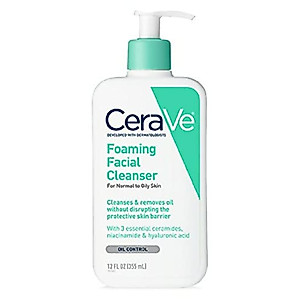 CeraVe Daily Skincare Facial Bundle - CeraVe Foaming Facial Cleanser (12 oz), AM CeraVe Facial Moisturizing Lotion with Sunscreen (2 oz), and PM Facial Moisturizing Lotion (2 oz)