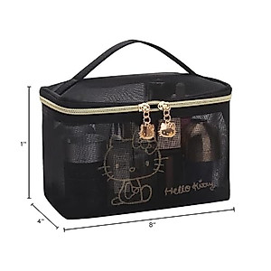 AmBealla Cosmetic Bag Mesh Large Capacity Travel Wash Bag Storage Bag (Bucket bag)