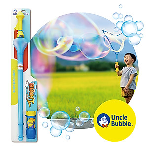 Uncle Bubble Giant Bubble Wands | 3-Piece Set Pack - includes Wand, Big Bubble Sword and 8oz Ultra Bubble Solution | Outdoor Toy for Kids, Boys, and Girls (Giant Bubble Wands, UB112, 1, UB112)