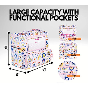 YAY KIDDY Large Totebag for Daycare (Rainbow)