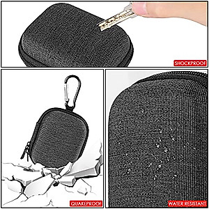 Geekria UltraShell Headphones Case Compatible with JBL Tune 220TWS True Wireless in-Ear Headphone Case, Replacement Hard Shell Travel Carrying Bag with Cable Storage (Grey)