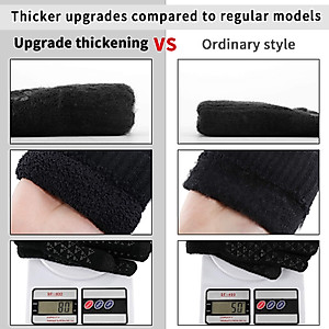 Achiou Winter Gloves for Men Women, Upgraded Thicken Touch Screen, Anti-Slip Silicone Gel, Thermal Soft Knit Lining