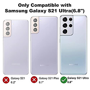 JAME for Samsung Galaxy S21 Ultra Case, [NOT for S21 or S21 Plus], Slim Soft Bumper Protective Case for Samsung S21 Ultra Case, with Invisible Ring Holder Kickstand for Galaxy S21 Ultra Case, Black