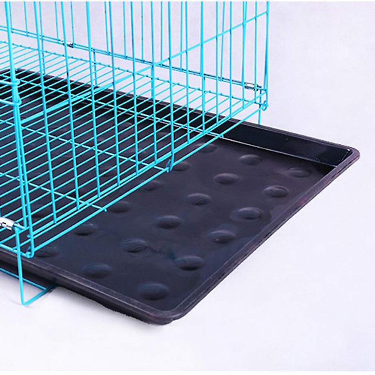 Large Dog Crate Pet Folding Cage Collapsible Dog Cage Indoor Outdoor Dog Crate Small Metal Wire Dog Crate with Leak- Pan Portable Pet Cage for Puppy Cat Rabbit Dog Kennel