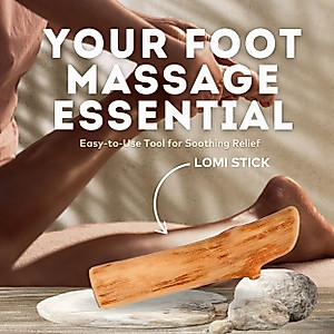 Tropical Apothecary Ola 6 Inch Lomi Stick - Traditional Hawaiian Massage Carved Sticks Made of Guava or Waiwi Wood