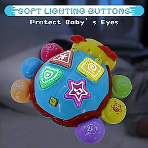 HISTOYE Baby Crawling Toys Baby Toys 6-12 Months Bilingual Toys Spanish English Infant Toddler Toys 3-6 6-12 12-18 Months with Light Music Bilingual Toys for Toddlers 1-3 6 7 8 9 10 11 12 Months Old