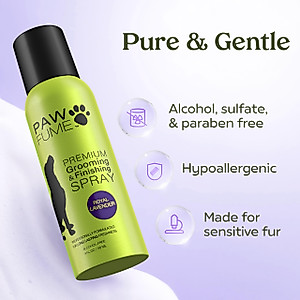 PAWFUME Grooming Dog Spray (Lavender) + Dog Shampoo and Conditioner (Royal Lavender) + Ear Cleaner for Dogs