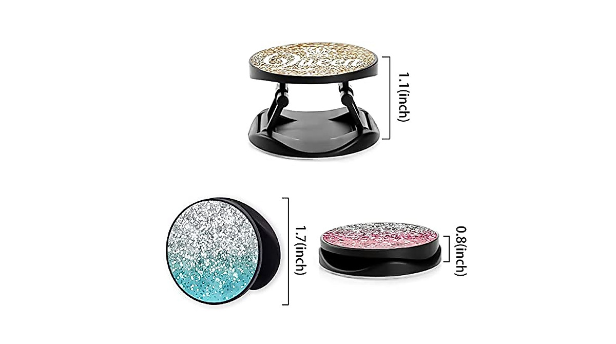 DaBuBu Expanding Glitter Phone Grip Stand 3-Pack