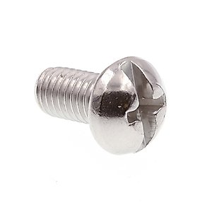 Prime-Line 9004025 Machine Screw, Round Head, Slotted/Phillips Combo, #10-32 X 3/8 in, Grade 18-8 Stainless Steel, Pack of 25