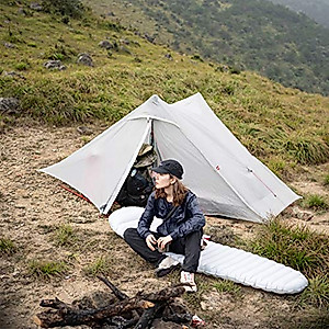 AyfeS Tent for Camping Automatic Pop Up Camping Tent 4 Person with 2 Door&2 Mesh Windows Waterproof Instant Tent for Family Hiking Large Space for Picnic Outdoors (Grey)