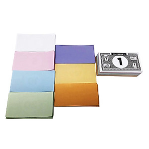 Mono 2 Sets of 30 Each Bill Denomination, 60 Total in Mixed Colors: $1, 5, 10, 20, 50, 100, and $500