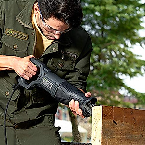 GALAX PRO Reciprocating Saw, 7.5 Amp Variable Speed Corded Reciprocating Saw with1-1/8"(28mm) Stroke Length, 2800SPM and 6" Max. cutting Depth in Wood and Metal Cutting