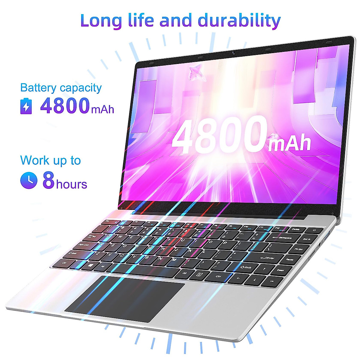 jumper Laptop 14 Inch, Intel Celeron J4105 CPU(Up to 2.5GHz), 12GB LPDDR4 RAM, 256GB SSD Laptops Computer, FHD 1920x1080 Display. (RAM:12GB, SSD:256GB)