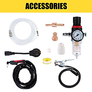 SSIMDER Plasma Cutter 50Amp Plasma Cutter Machine with Dual Voltage 110V/220V Non-Pilot Arc 1/2 Inch Clean Cut Plasma Cutting Equipment with High Frequency Easy Metal Cutter LCD Display IGBT Inverter