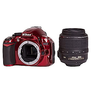 Nikon D3100 14.2MP Digital SLR Camera with NIKKOR AF-S DX 18-55mm f/3.5-5.6 VR Lens Kit - (Red)