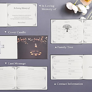 Funeral Guest Book For Memorial Service ,Funeral Sign In Book for guests,Hardcover Funeral Guest Books Celebration of Life,In Loving Memory Guest Sign In Book for Funeral,total 88 pages for 280 Guests