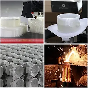 2.85mm(3mm) Polymaker PolyCast Filament 2.85mm for Investment Casting 3kg - 3D Printer Filament for Lost Wax Investment Casting, Similar to Wax Filament for Metal Casting Plaster