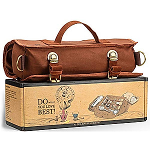 Travel Bartender Kit Bag | Professional 17-Piece Silver Bar Tool Set with Portable Bar Bag and Shoulder Strap for Easy Carry and Storage | Best Travel Bar Set for Home Cocktail Making, Work, Parties