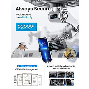 LISEN Car Phone Holder Mount 2022 Upgraded Car Vent Phone Mount with Newest Metal Air Vent Clip Never Rupture Hands Free Cell Phone Holder Mount for Car Compatible for iPhone 14 Pro Max 13 12 Samsung