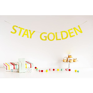 Golden Girls Party Decorations Stay Golden Banner, Golden Girls Theme Birthday Baby Shower Bridal Shower Party Decorations
