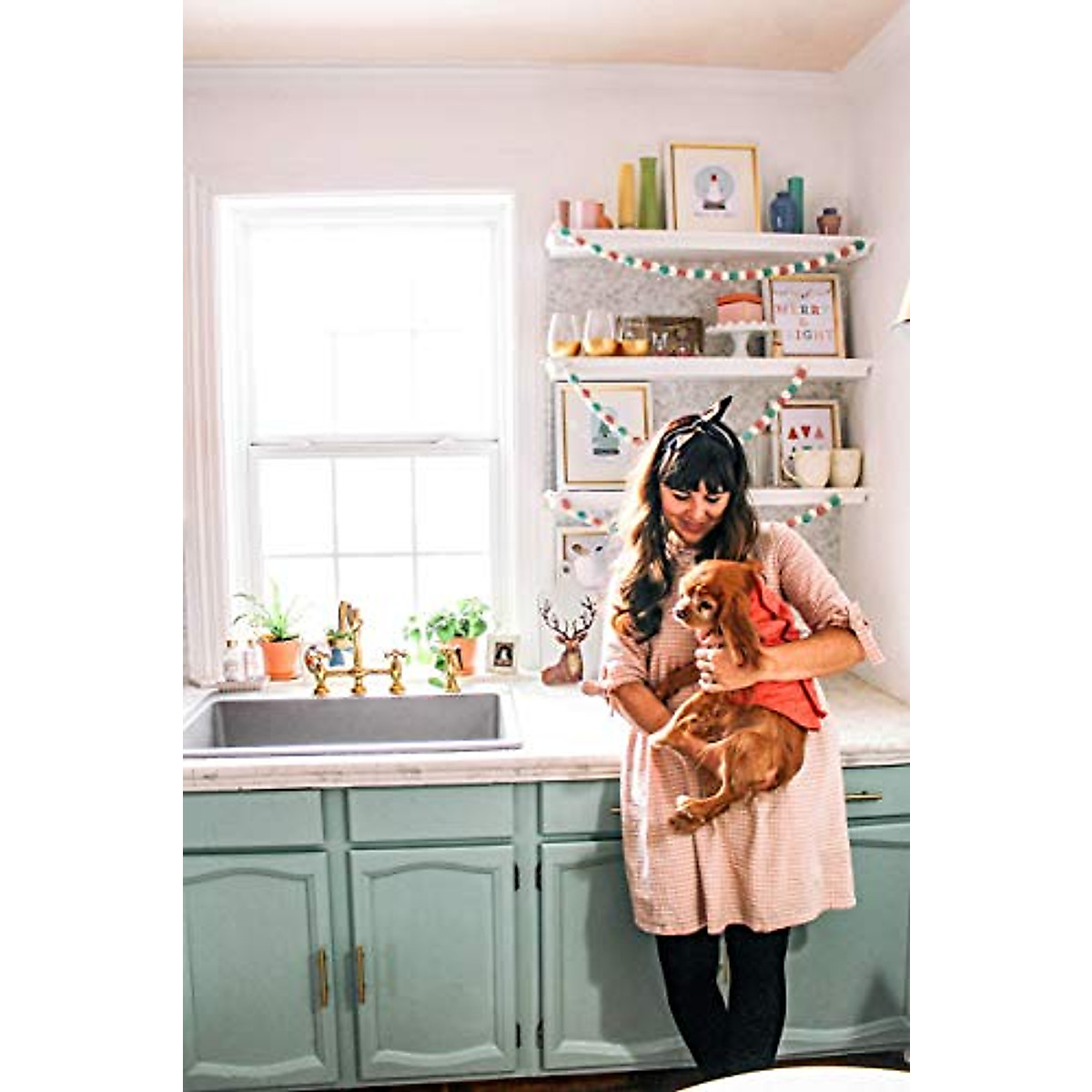 Kingston Brass KS3792AXBS Restoration Bridge Kitchen Faucet, 9", Polished Brass