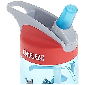 CamelBak Eddy Kids Water Bottle, Airplane Bandits.4 L & eddy Kids Bite Valves, 4-Pack
