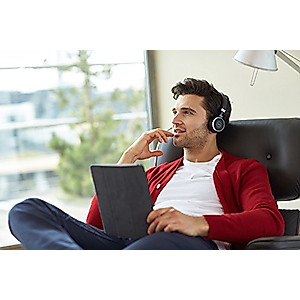 Jabra Evolve 65 Bluetooth Stereo Headset Bundle, MS Version, Two Mic Cushions, USB Dongle, Charging Stand, Compatible for Skype for Business, Lync, Teams, Voice & Video Apps, Smartphones, Pc, Mac