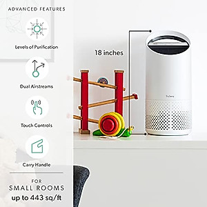 TruSens Air Purifier with Smoke & Odor Filter and Carbon Bundle | Small | UV-C Light + HEPA Filtration | Filters Odors, Smoke Pollutants And VOCs