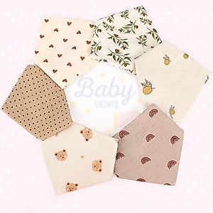 Accmor Muslin Baby Bibs 6 Pack Baby Bandana Drool Bibs 6 layers 100% Cotton Baby Bibs for Teething and Drooling, Drool Bibs for Baby Girls Boys