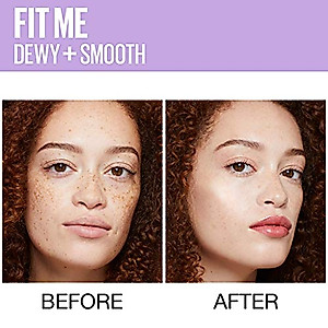 Maybelline Fit Me Dewy + Smooth Foundation Makeup, Fair Ivory, 1 Count