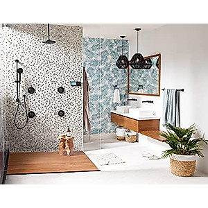 Moen Showering Matte Black Eco-Performance 5-Function Handheld Shower with 30-Inch Slide Bar and 69-Inch Hose, 3558EPBL