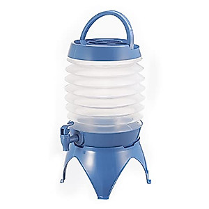 Drink Dispenser, Lemonade Juice Beverage Dispenser with Spigot for Outdoor Party, Portable, Collapsible, Clear, 5.5L