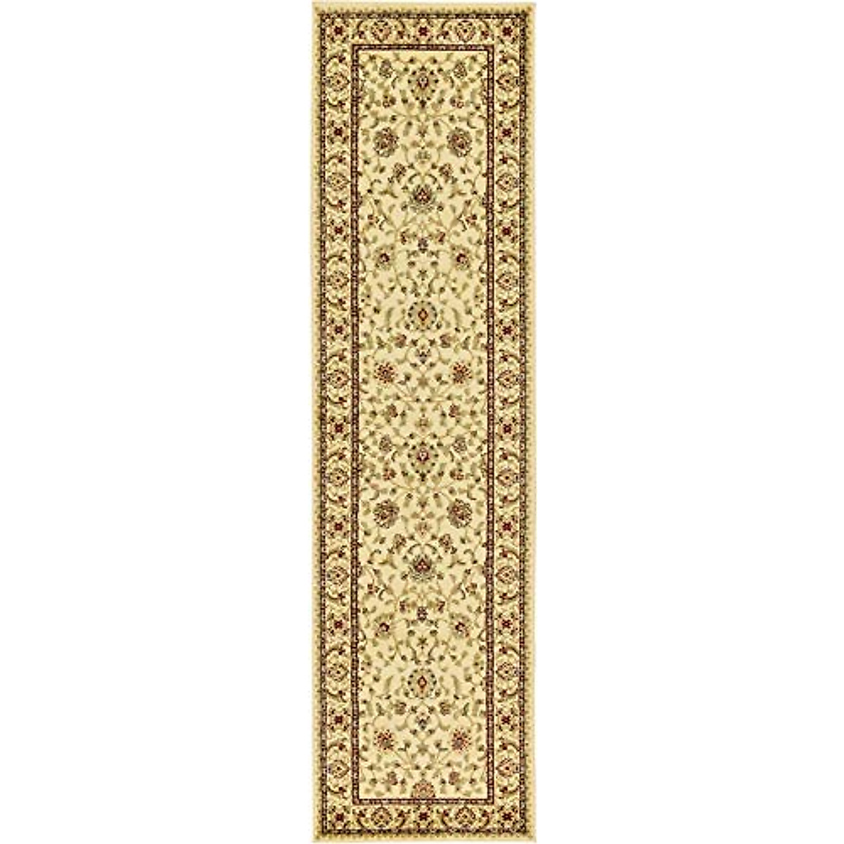 Unique Loom Voyage Collection Traditional Oriental Classic Intricate Design Area Rug (2' 7 x 10' 0 Runner, Ivory/Gold)