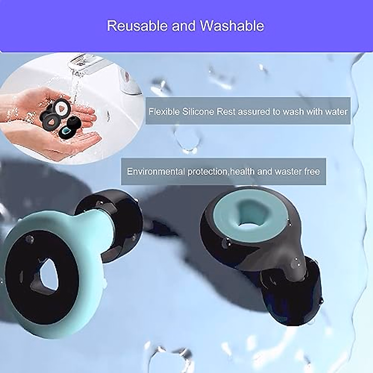 Ear Plugs for Sleeping Noise Cancelling-Reusable 26dB Noise Reduction Flexible Silicone Hearing Protection,Washable,4 Pairs Ear Tips and 3-Color Sound Track for Concerts,Study,Work