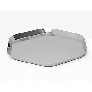 Godinger Serving Tray Auburn Organic, Stainless Steel, 14in
