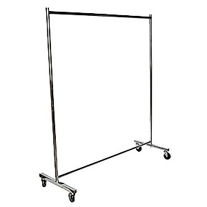 NAHANCO R504 Commercial Grade Rolling Clothing Garment Rack, Chrome (1 Each)
