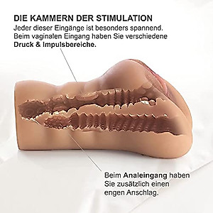 Masculine Toy, Real Vaginal Tight Hole, Two Channels with Suction, Portable Pocket cat Adult Sex Toy, Convenient for Cleaning Skin Color