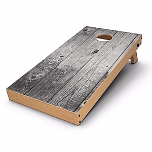 Design Skinz Wood Skin Set for Cornhole (Skin Only) - Dark Washed Wood Planks