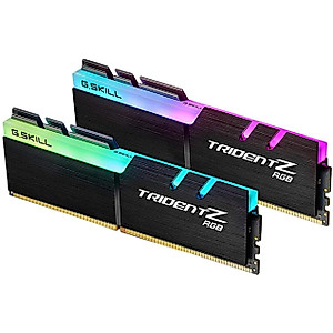 G.SKILL Trident Z RGB Series (Intel XMP) DDR4 RAM 32GB (2x16GB) 3000MT/s CL16-18-18-38 1.35V Desktop Computer Memory UDIMM (F4-3000C16D-32GTZR)