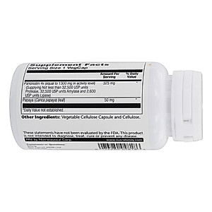 Solaray Pancreatin 1300 | Pancreatic Digestive Enzymes Plus Papaya for Healthy Digestion Support | 90 VegCaps, 90 Serv.