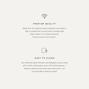 GATHRE Mat - Maxi Circle | Luxurious, Faux-Leather Drop Cloth | Perfect Craft Time, Picnic or Beach Blanket | Wipeable, Waterproof, Mat for Under High Chair | 80in Diameter, Camel