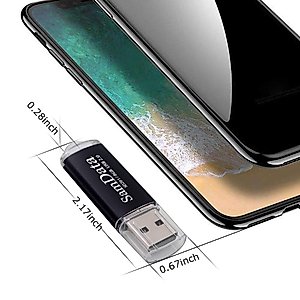 SamData USB Flash Drives 8GB 1 Pack USB 2.0 Thumb Drives Memory Stick Data Storage Jump Drive Zip Drive Drive with Led Indicator (Black, 8GB-1Pack)