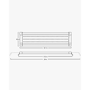 NICREW ClassicLED Gen 2 Aquarium Light, Dimmable LED Fish Tank Light with 2-Channel Control, White and Blue LEDs, High Output, Size 18 to 24 Inch, 15 Watts
