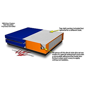 WraptorSkinz Decal Vinyl Skin Wrap Compatible with Xbox One S Console and Controllers - Ripped Colors Blue Orange