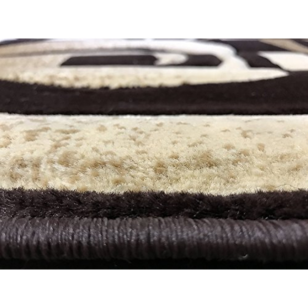 Contempo Modern Round 400,000 Point Area Rug Contemporary Abstract Brown Design 341 (4 Feet X 4 Feet)