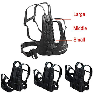 Jolik Child Motorcycle Harness Adjustable with Two Handles, Breathable Material in Black