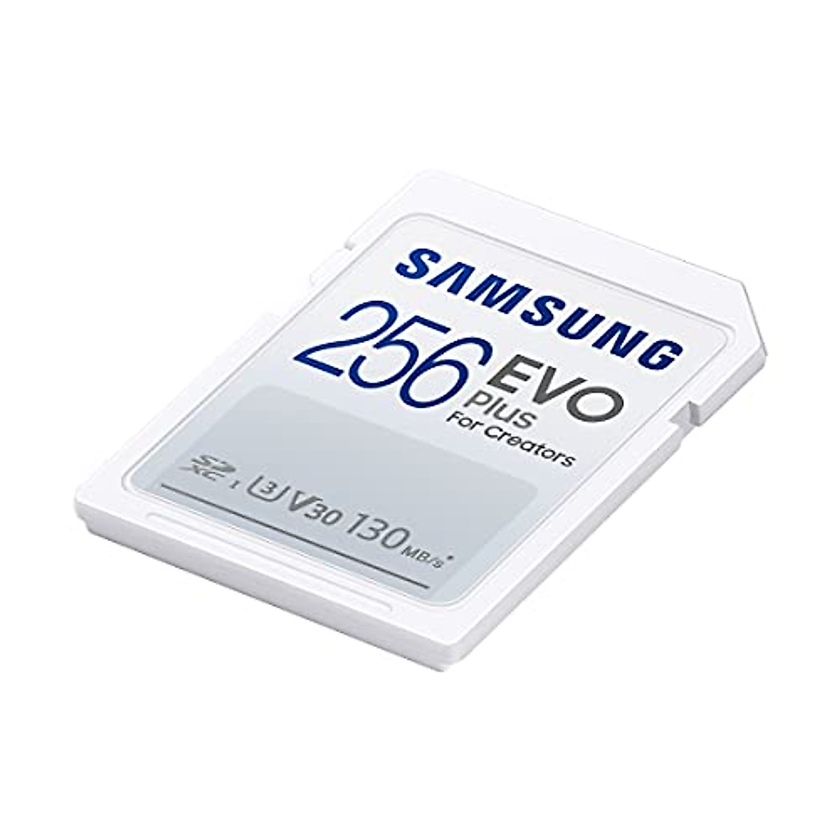SAMSUNG EVO Plus Full Size 256GB SDXC Card 130MB/s Full HD & 4K UHD, UHS-I, U3, V30 (MB-SC256K/AM)